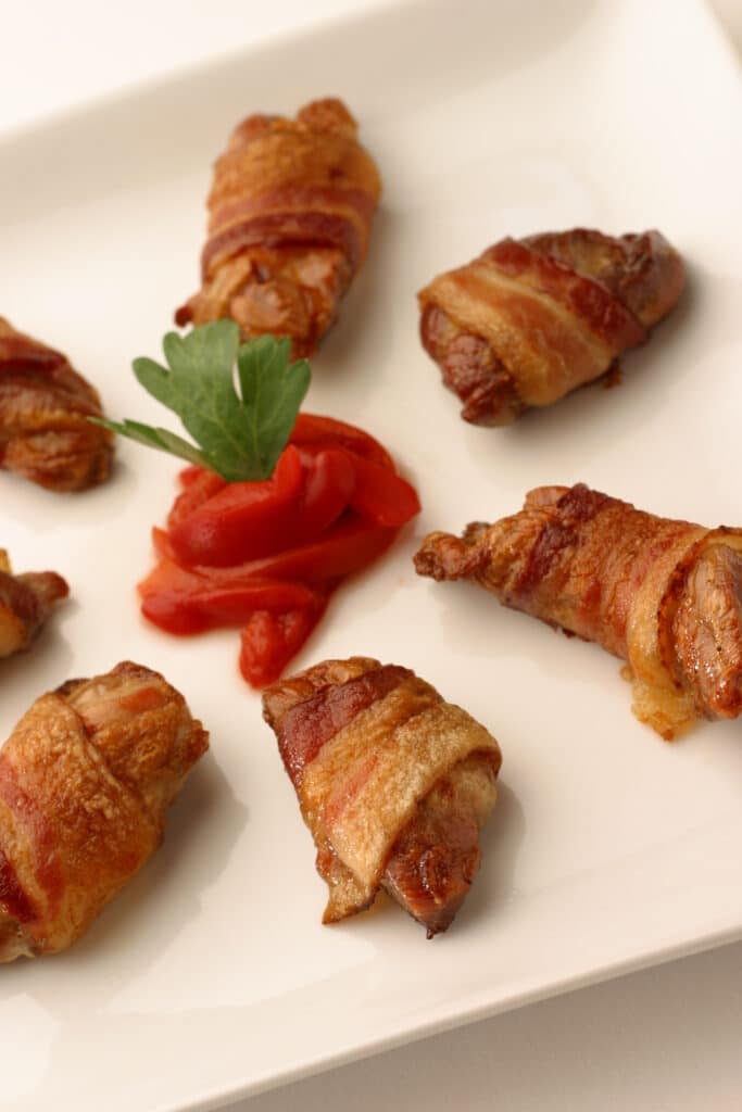 Bacon Wrapped Quail Breasts
